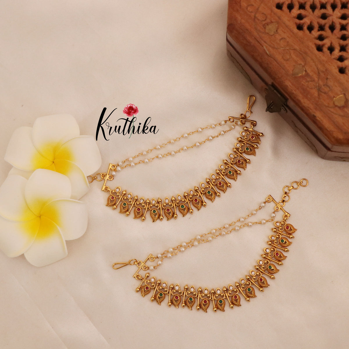 Premium Mango style Ear chains EC56 – Kruthika Jewellery