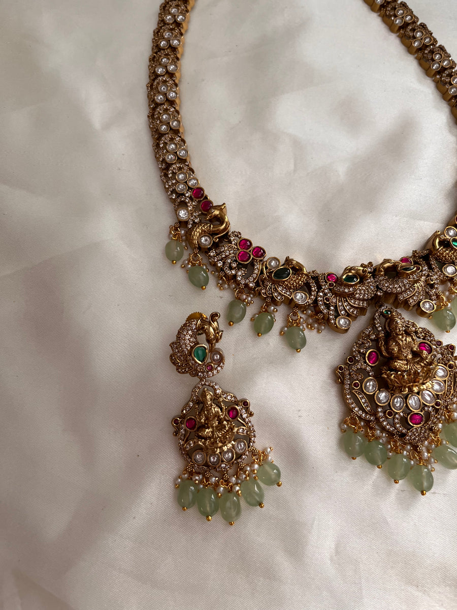 Victorian Lakshmi Pastel beads Haaram LH498 – Kruthika Jewellery