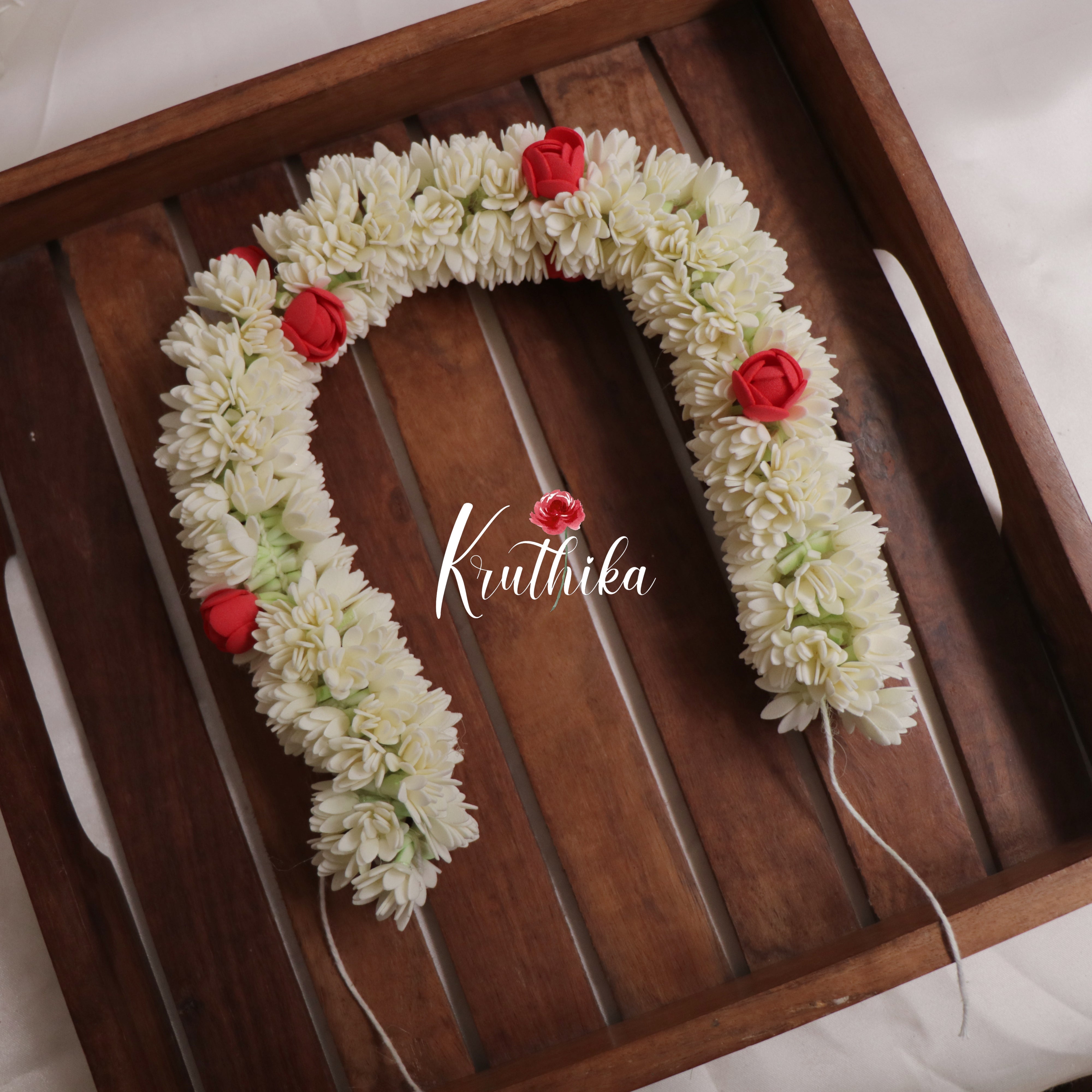 Realistic & reusable flowers string with rose buds G10 – Kruthika Jewellery