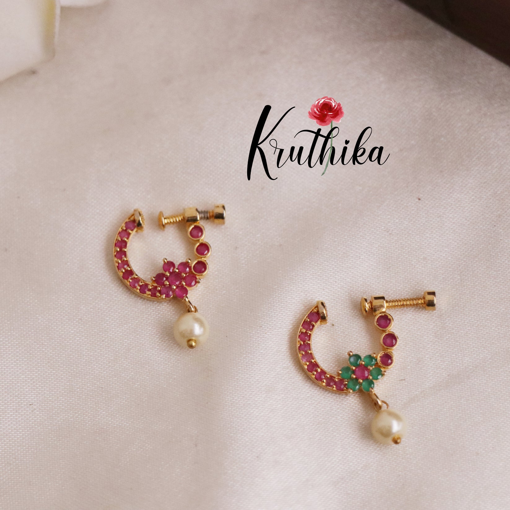 Simple CZ Nose Rings/ Nath (Assorted Colours) N69 – Kruthika Jewellery